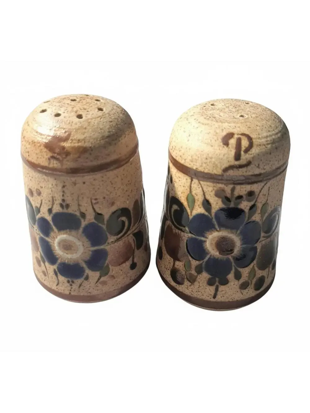 Dining | Vintage Tonala Folk Art Pottery Sandstone Floral Salt And ...